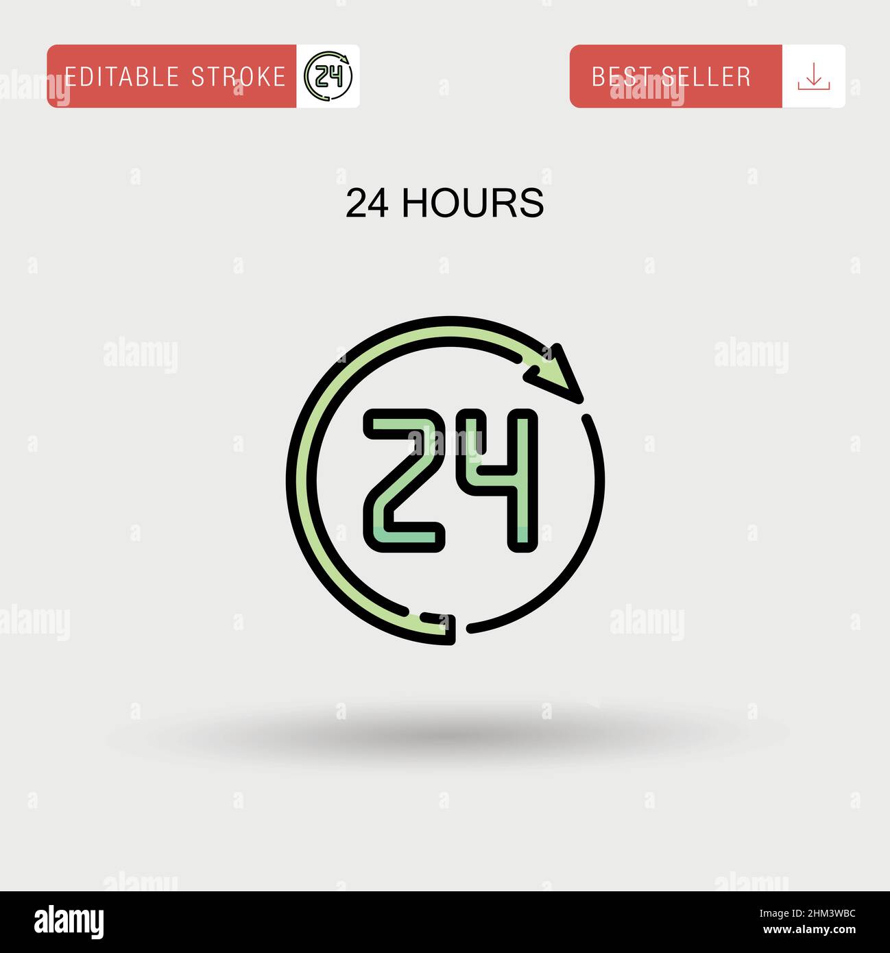 24 hours Simple vector icon Stock Vector Image & Art - Alamy