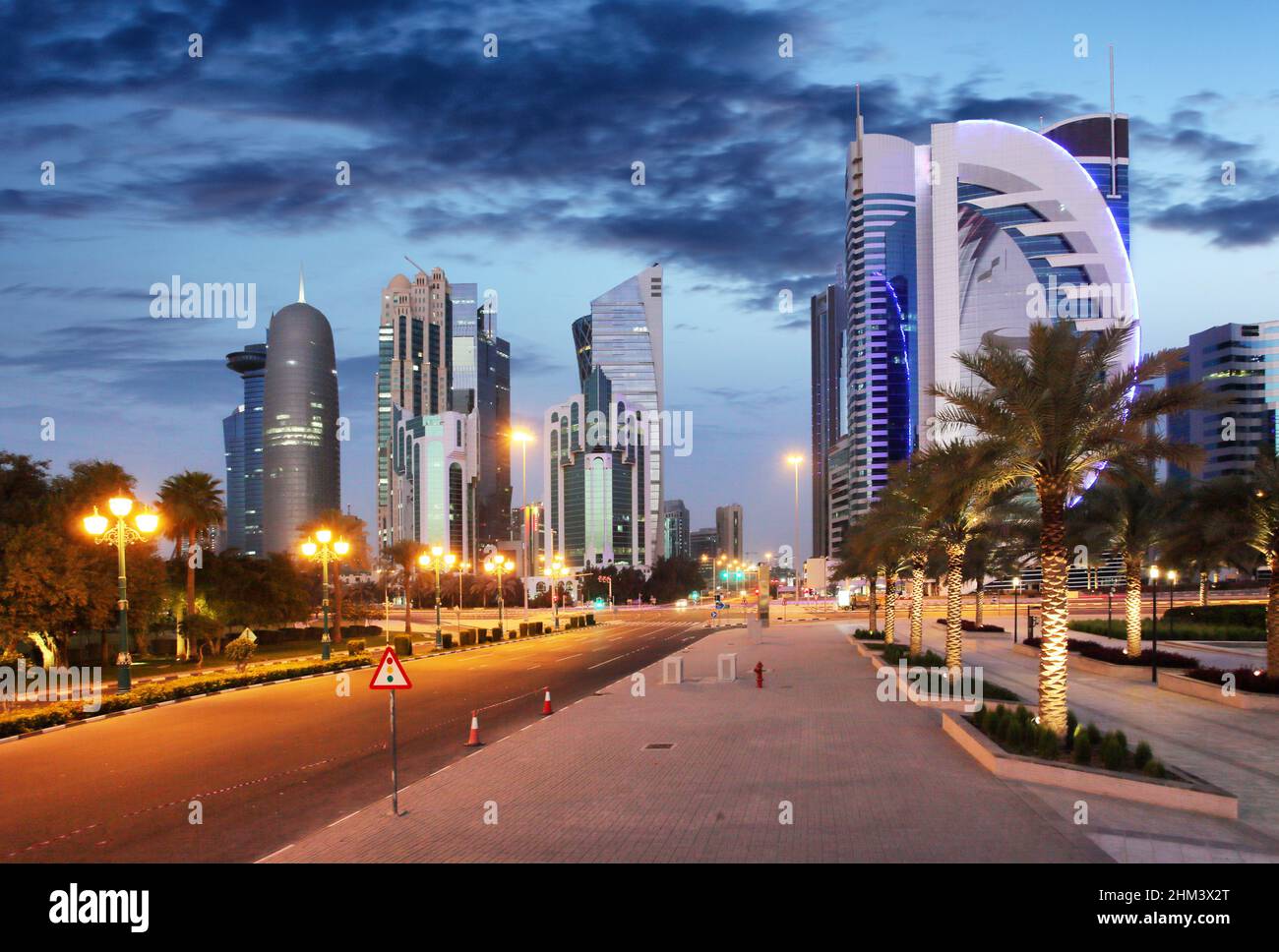 Doha at night, Qatar Stock Photo - Alamy