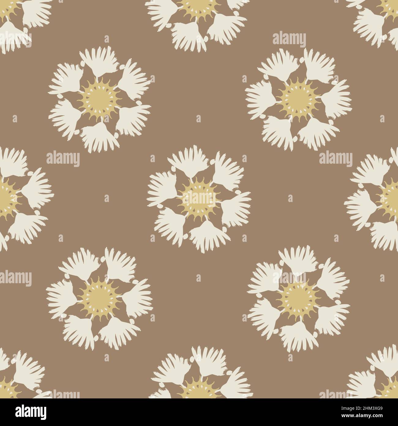 Gender neutral foliage seamless vector background. Simple whimsical ...