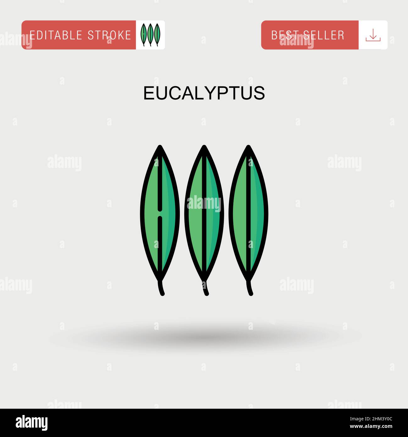 Eucalyptus Simple vector icon Stock Vector Image & Art - Alamy