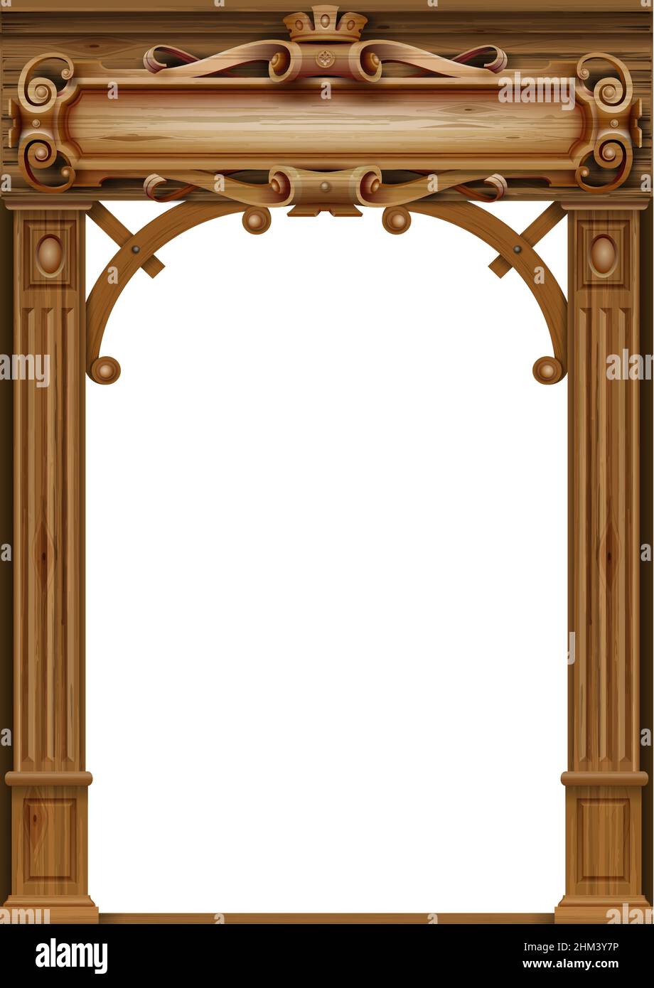 Woodwork facade Stock Vector Images - Alamy