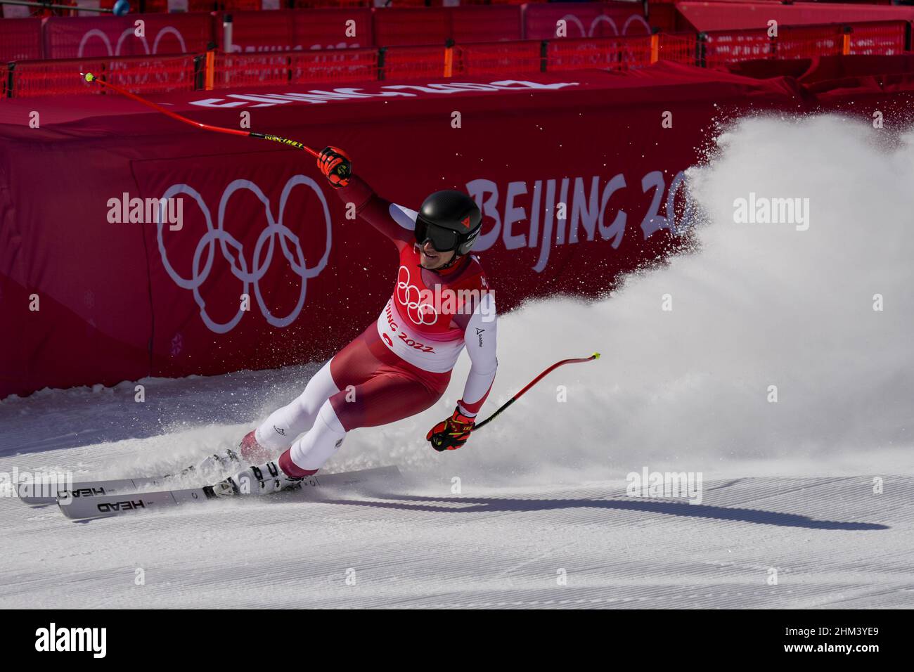 Beijing, China. 07th Feb, 2022. Austria's Matthias Mayer reacts at the ...