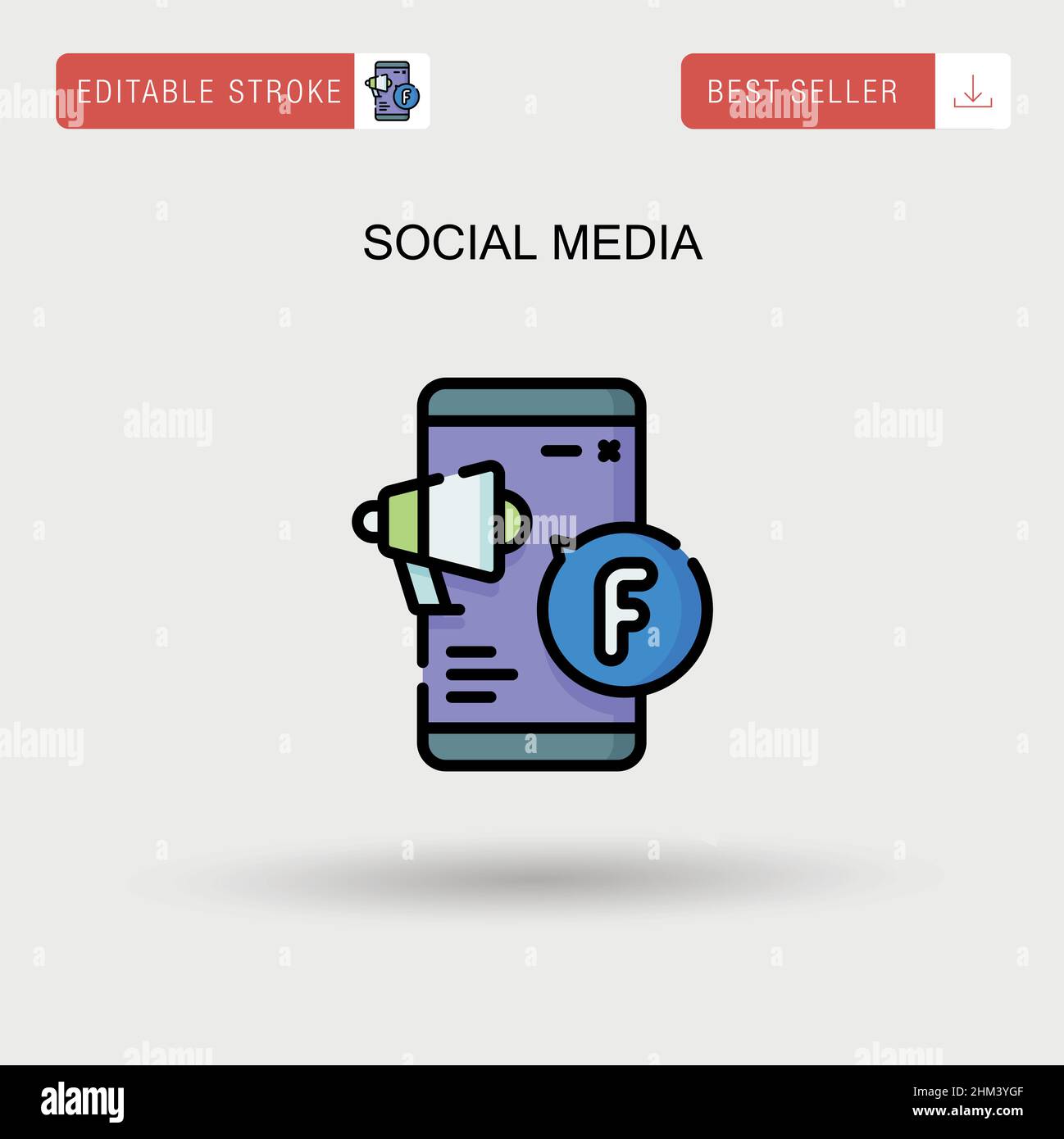 Social media Simple vector icon Stock Vector Image & Art - Alamy