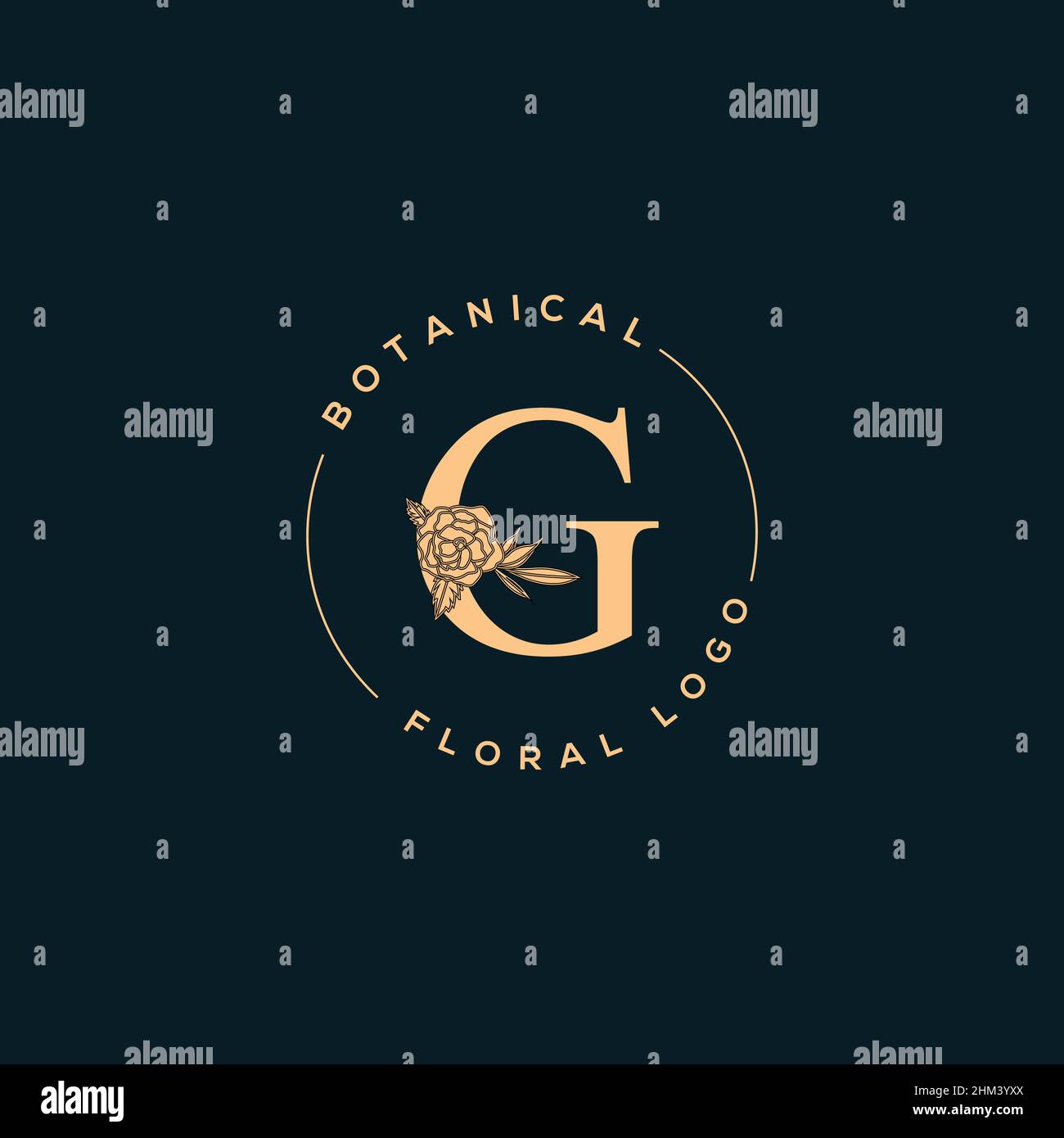 Initial G letter luxury beauty flourishes ornament monogram logo Stock ...