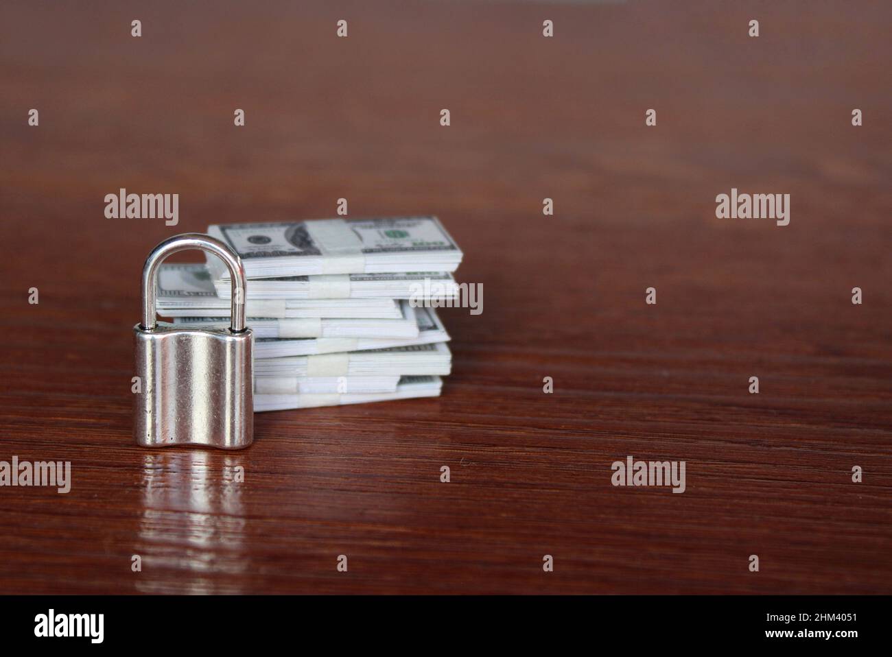 Security, financial protection and saving money concept. Stack of ...