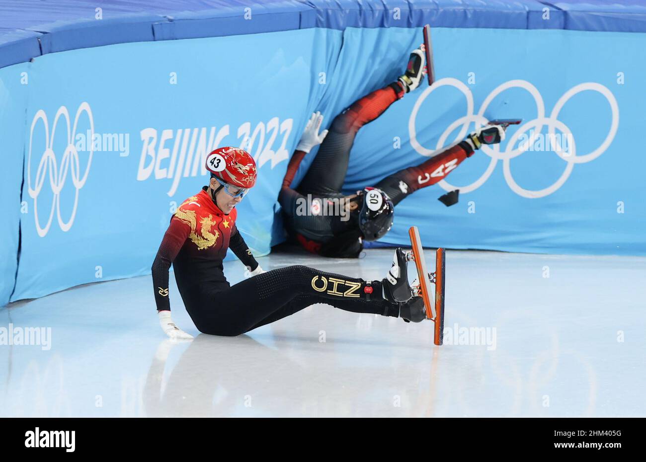 Beijing, China. 7th Feb, 2022. Fan Kexin (front) of China and Alyson ...
