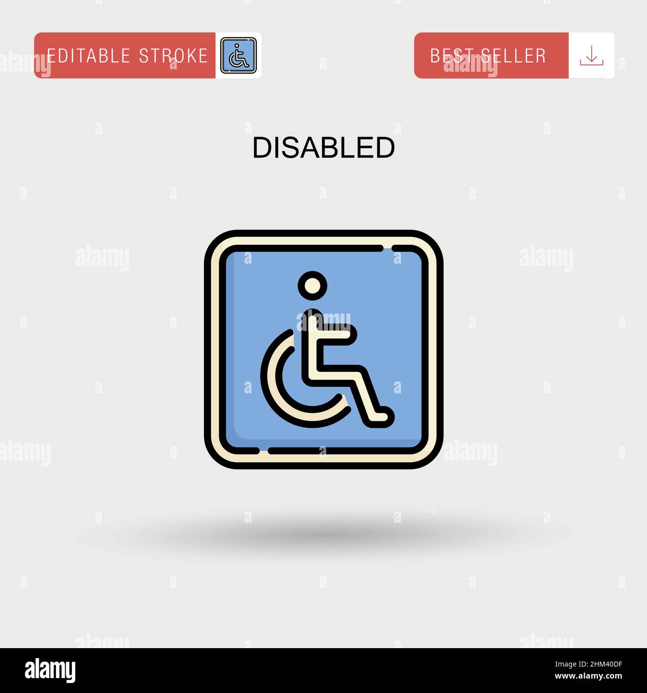Disabled Simple vector icon Stock Vector Image & Art - Alamy