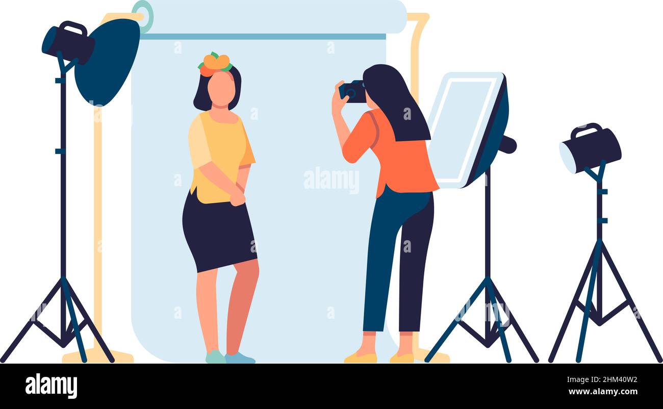 Model studio fashion Stock Vector Images - Alamy