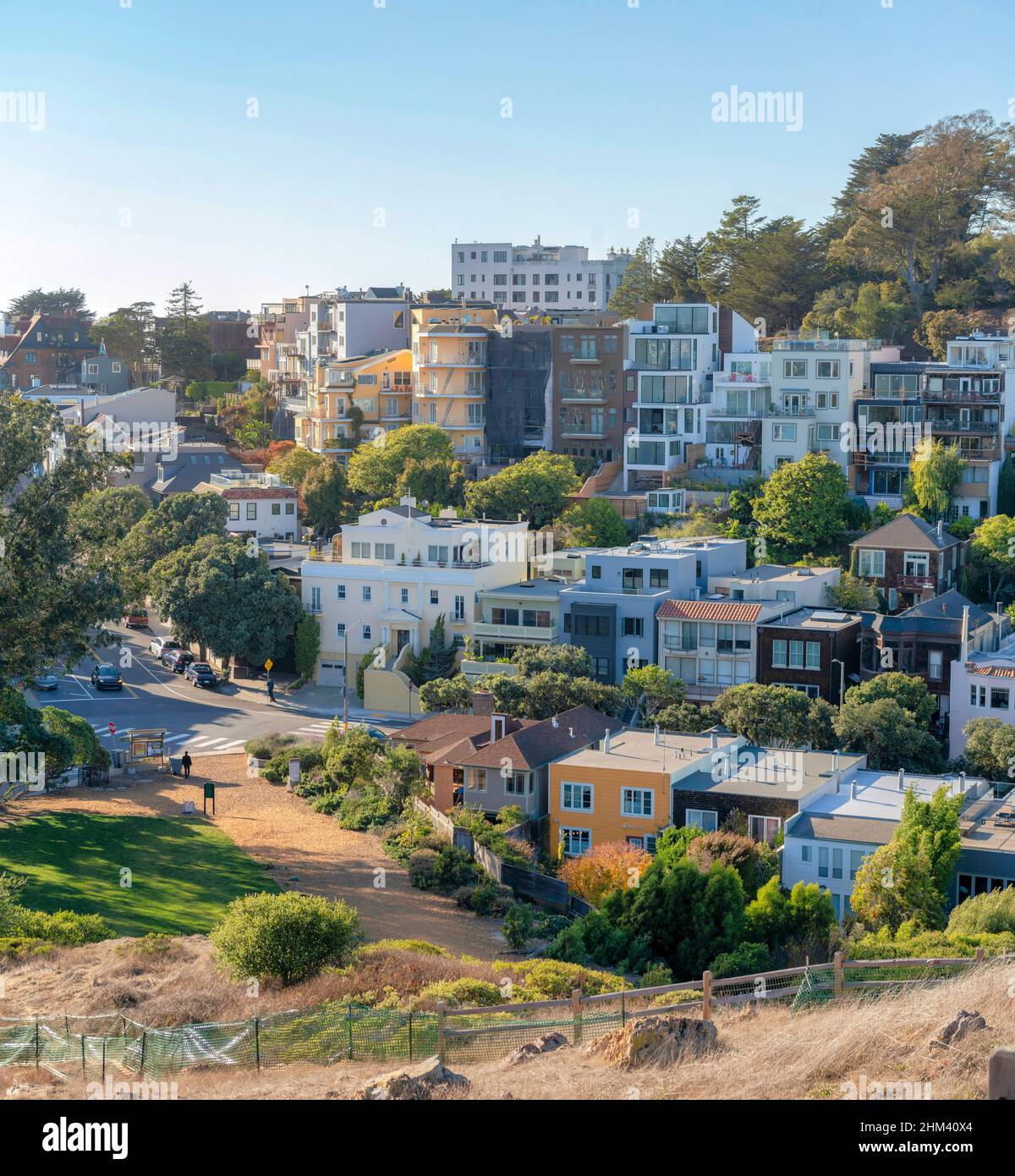 Residential buildings with intersection road in the middle at San ...