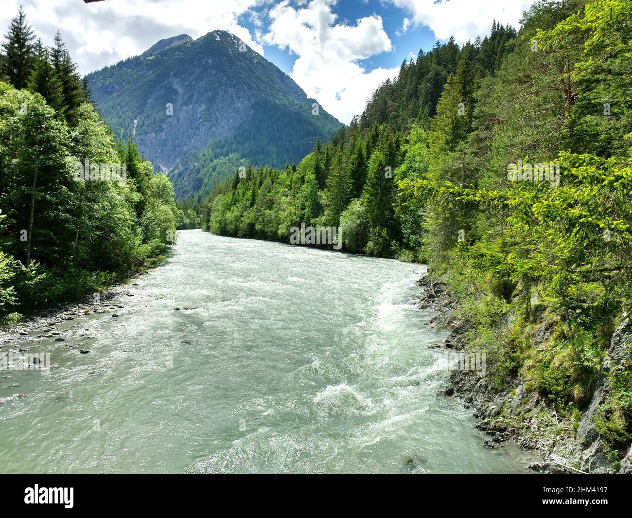 River in the austrian alps Stock Photo - Alamy