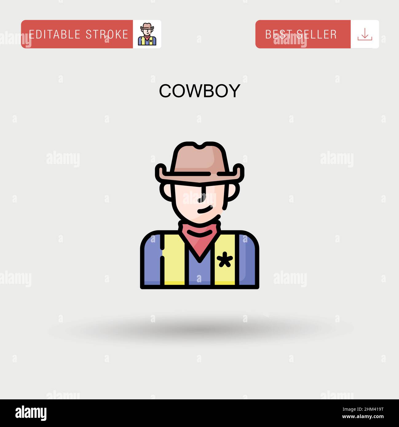 Cowboy Simple vector icon Stock Vector Image & Art - Alamy