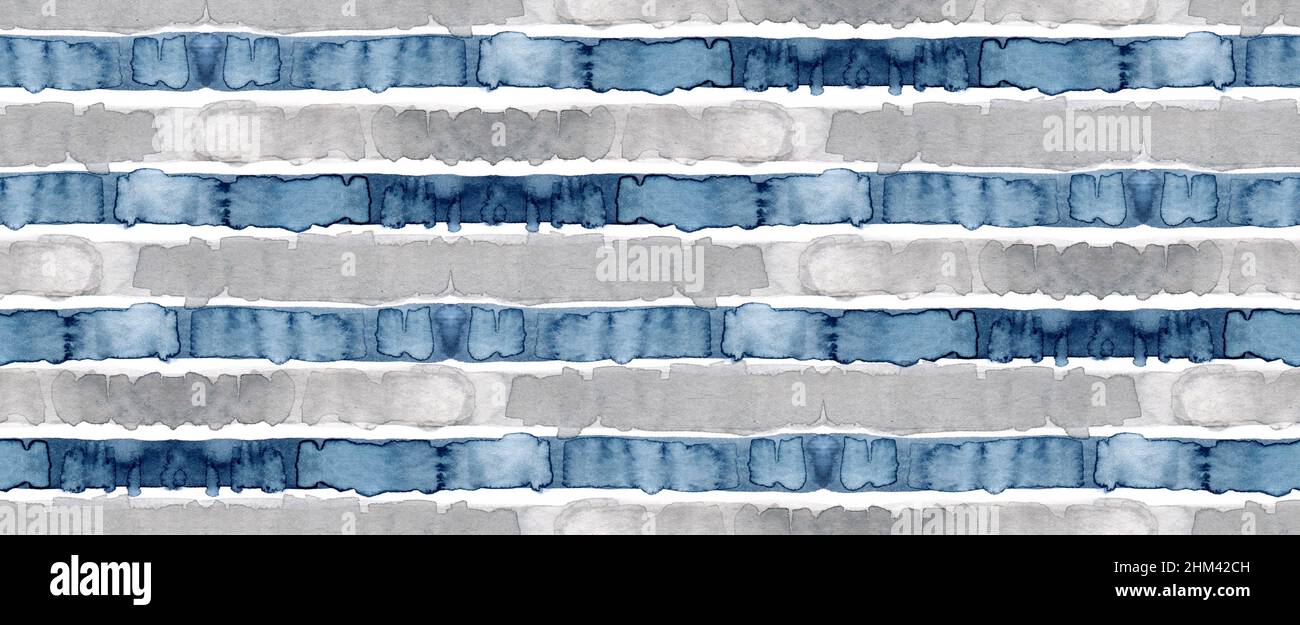 Watercolor pattern of gray and indigo stripes background, striped ...