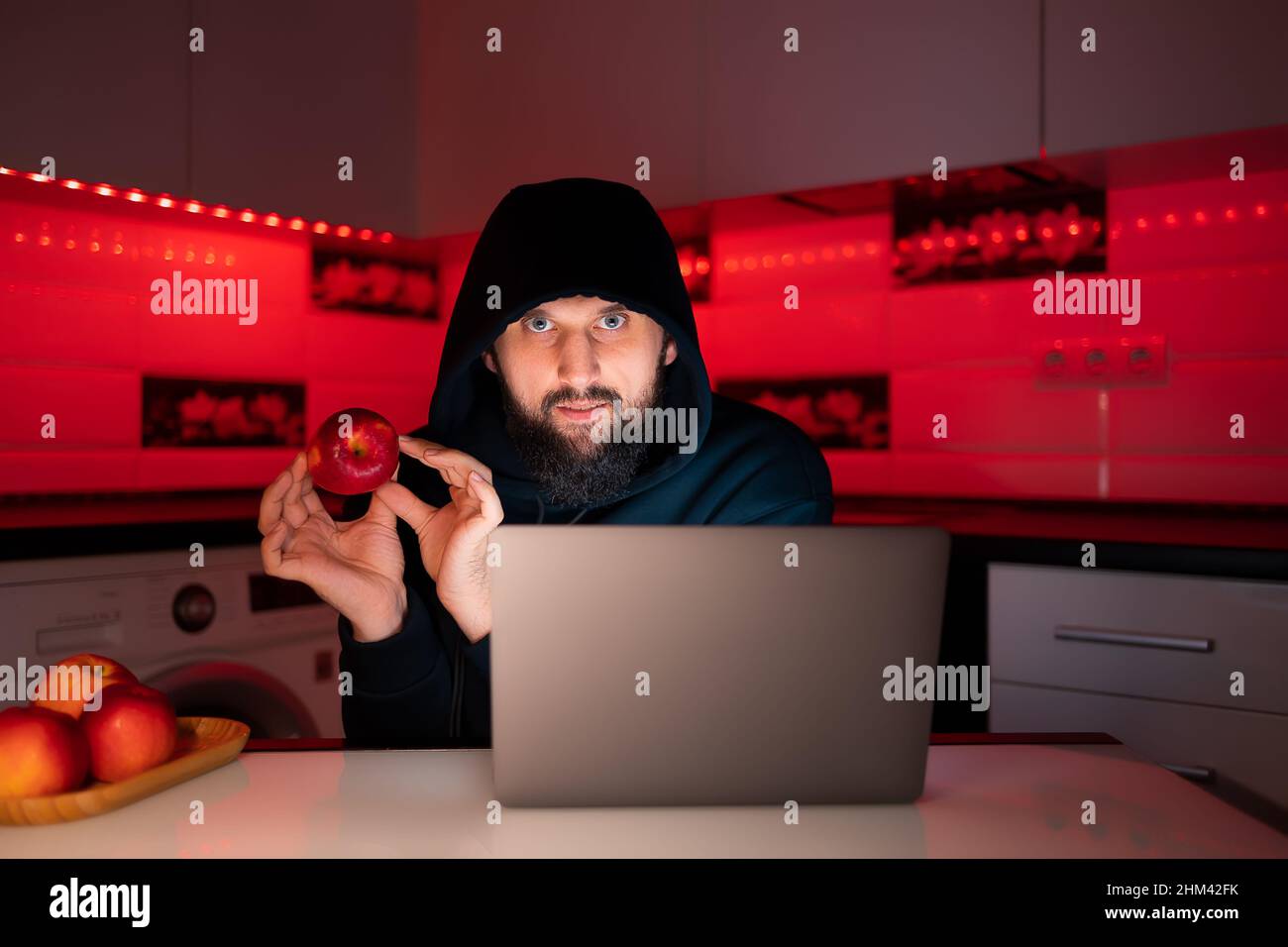 Cool guy in front of laptop hi-res stock photography and images - Alamy