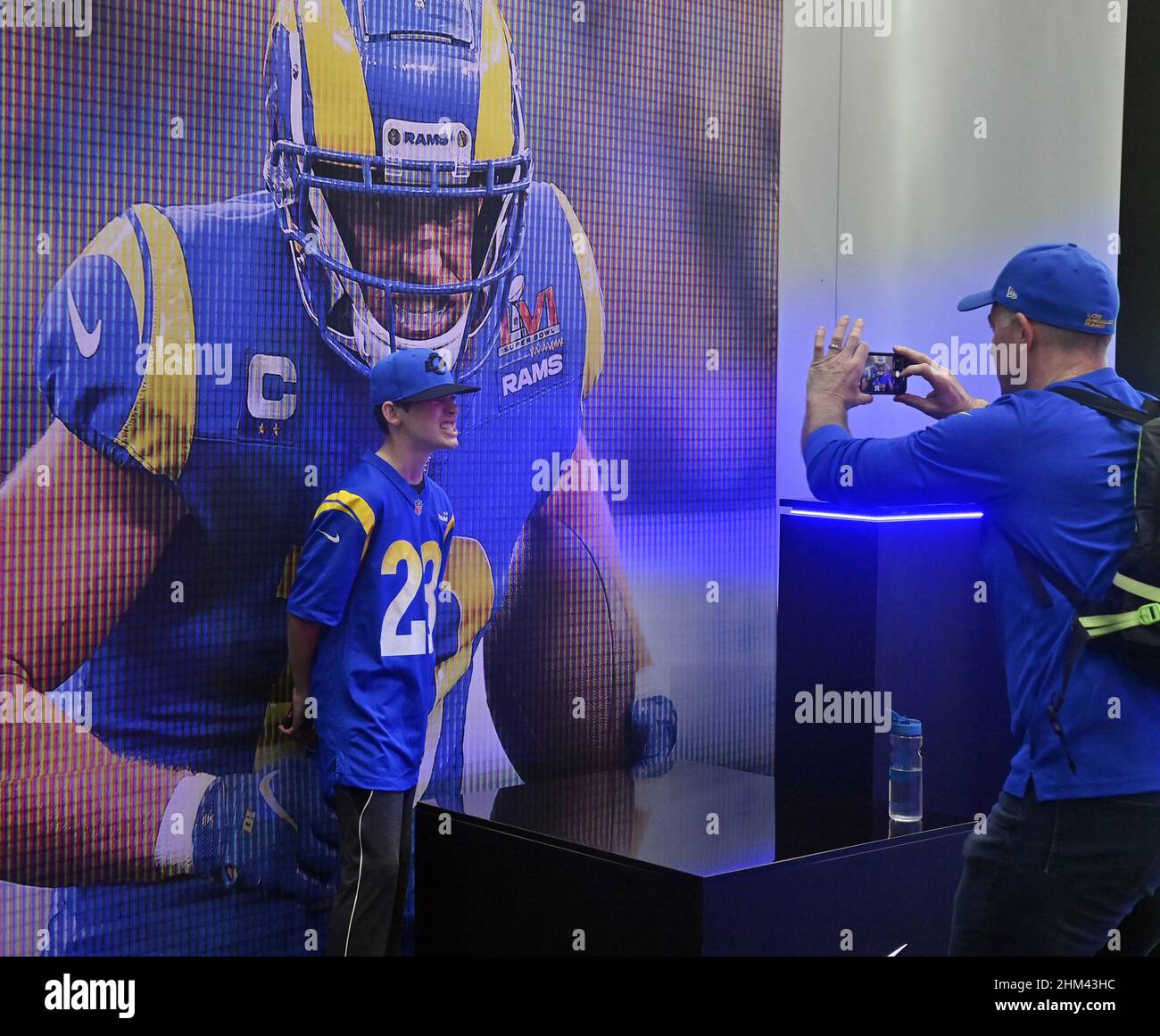 Visitors immerse themselves in the history of the NFL at an interactive ...