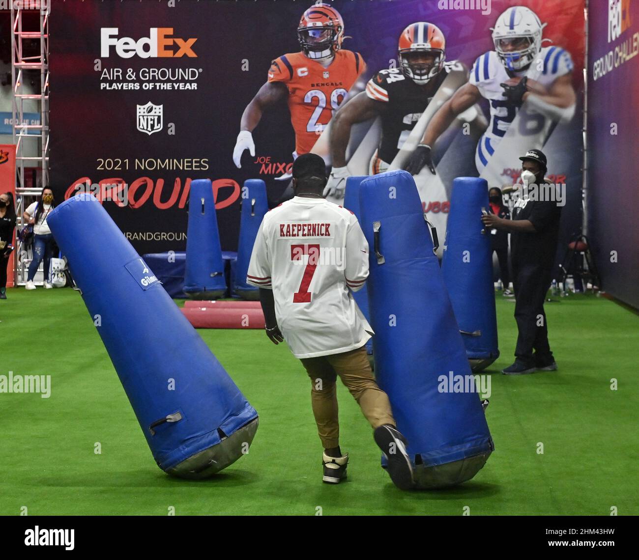 Visitors immerse themselves in the history of the NFL at an interactive ...