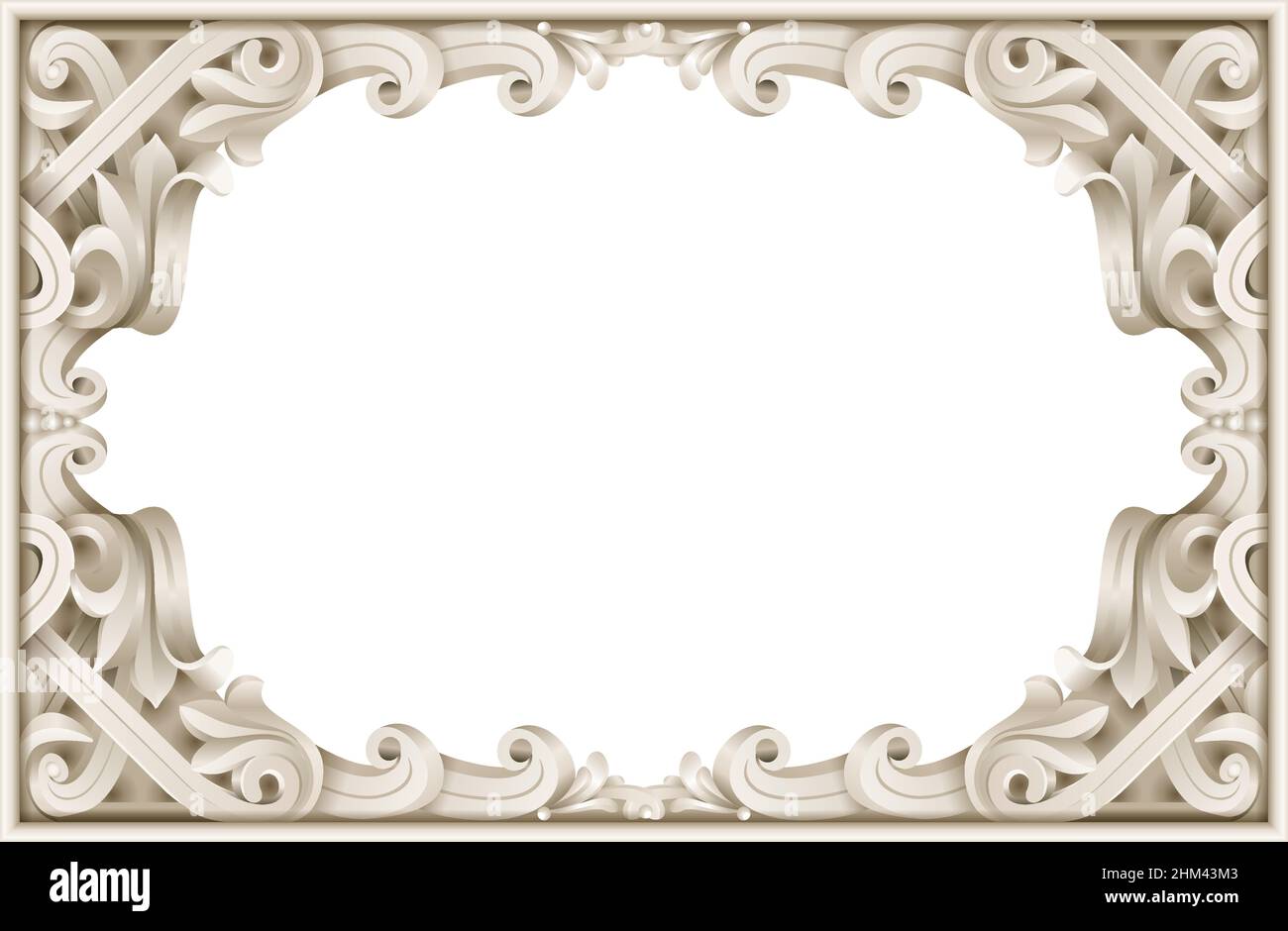 Vintage classic rococo baroque frame. Vector graphics. Luxury frame for ...