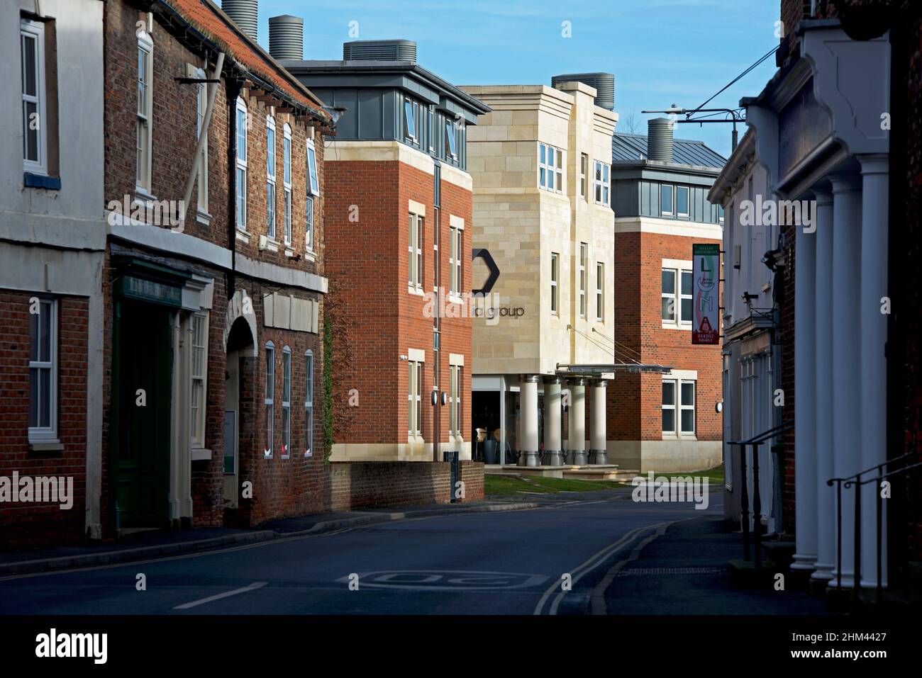 Bridgegate in Howden, with Press Association building, East Yorkshire ...