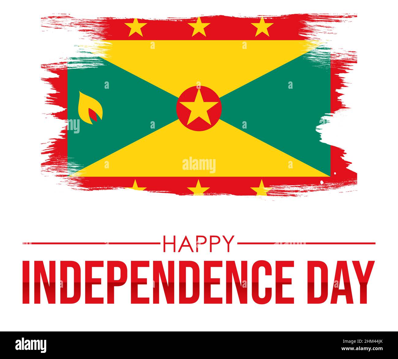 Independence Day Grenada Abstract background with Paint Splash Flag ...