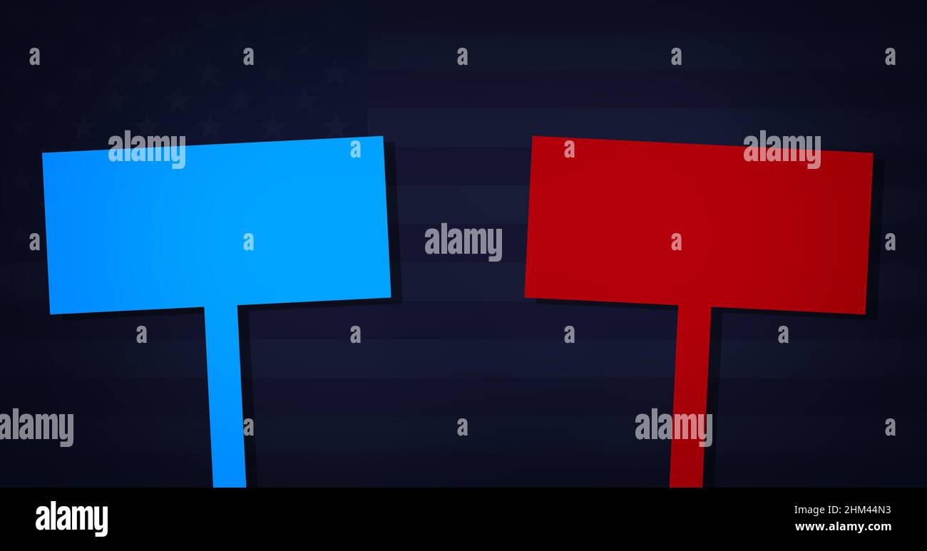 Abstract Political Signboard Empty Spaces American Politics Background ...