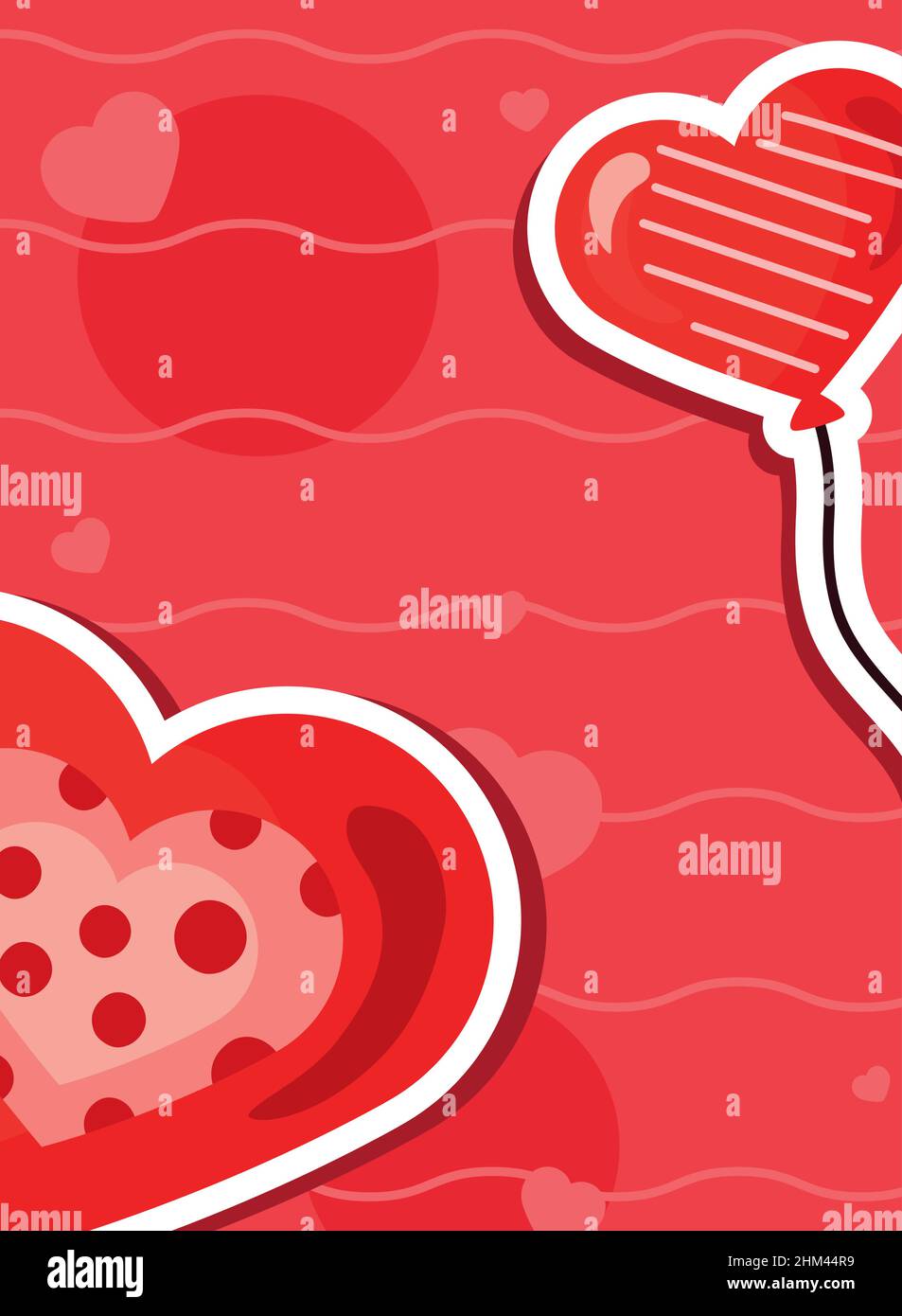 valentines hearts balloons helium poster Stock Vector Image & Art - Alamy