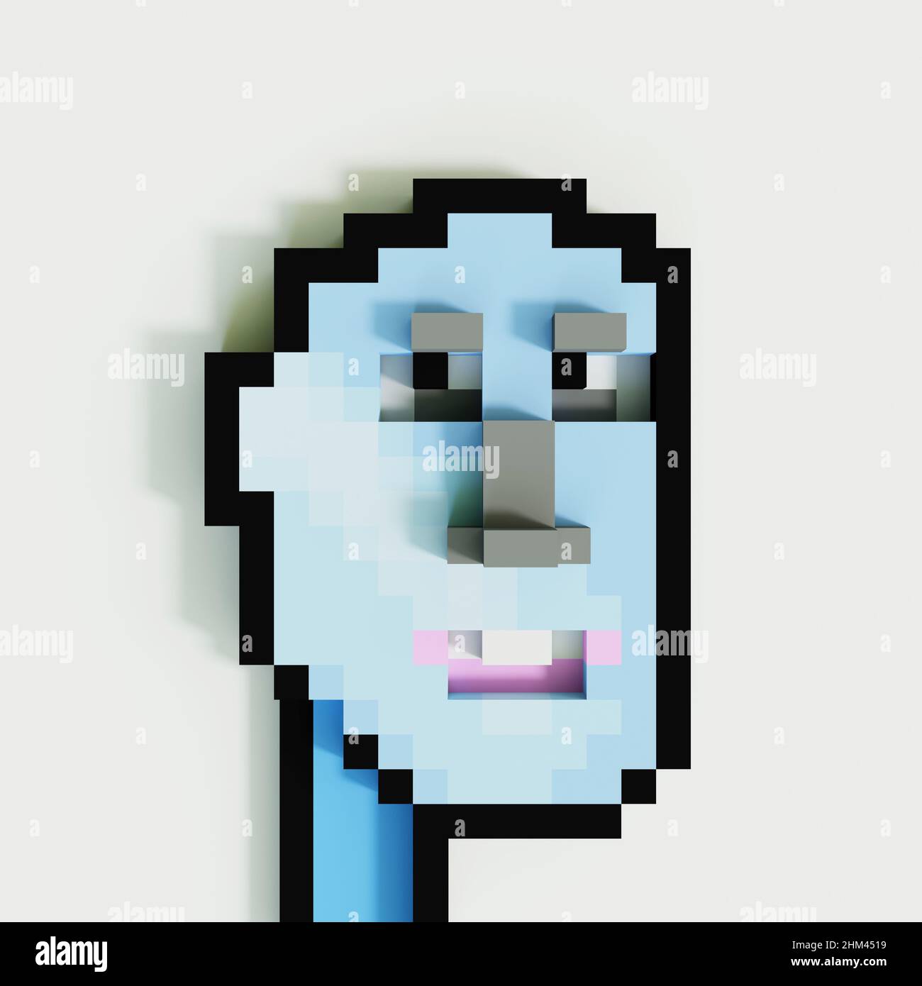 3D NFT Punk Concept with different rarities of traits Stock Photo - Alamy