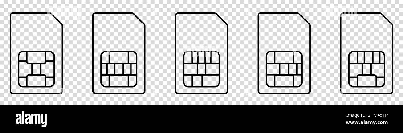Sim card vector icons Stock Vector Image & Art - Alamy
