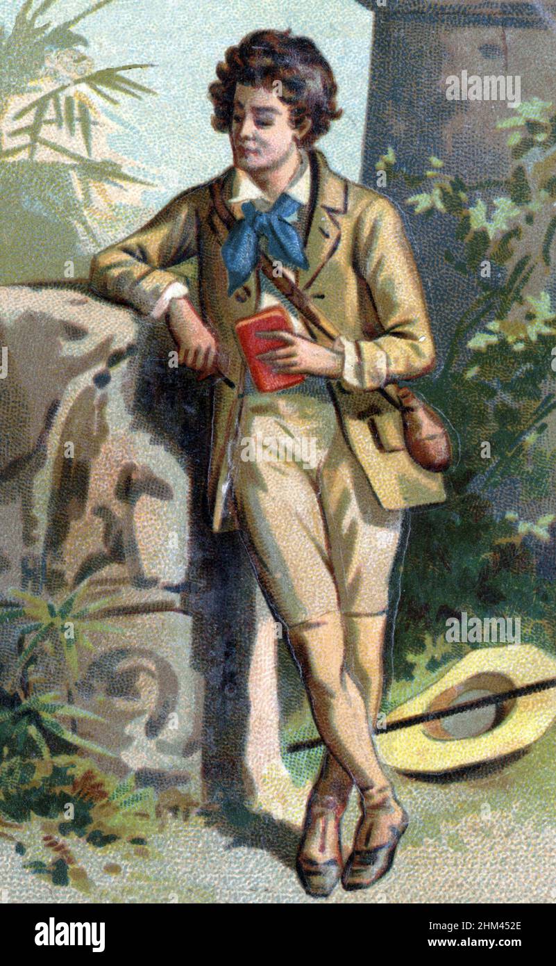 Portrait de l'explorateur et naturaliste francais Victor Jacquemont ...