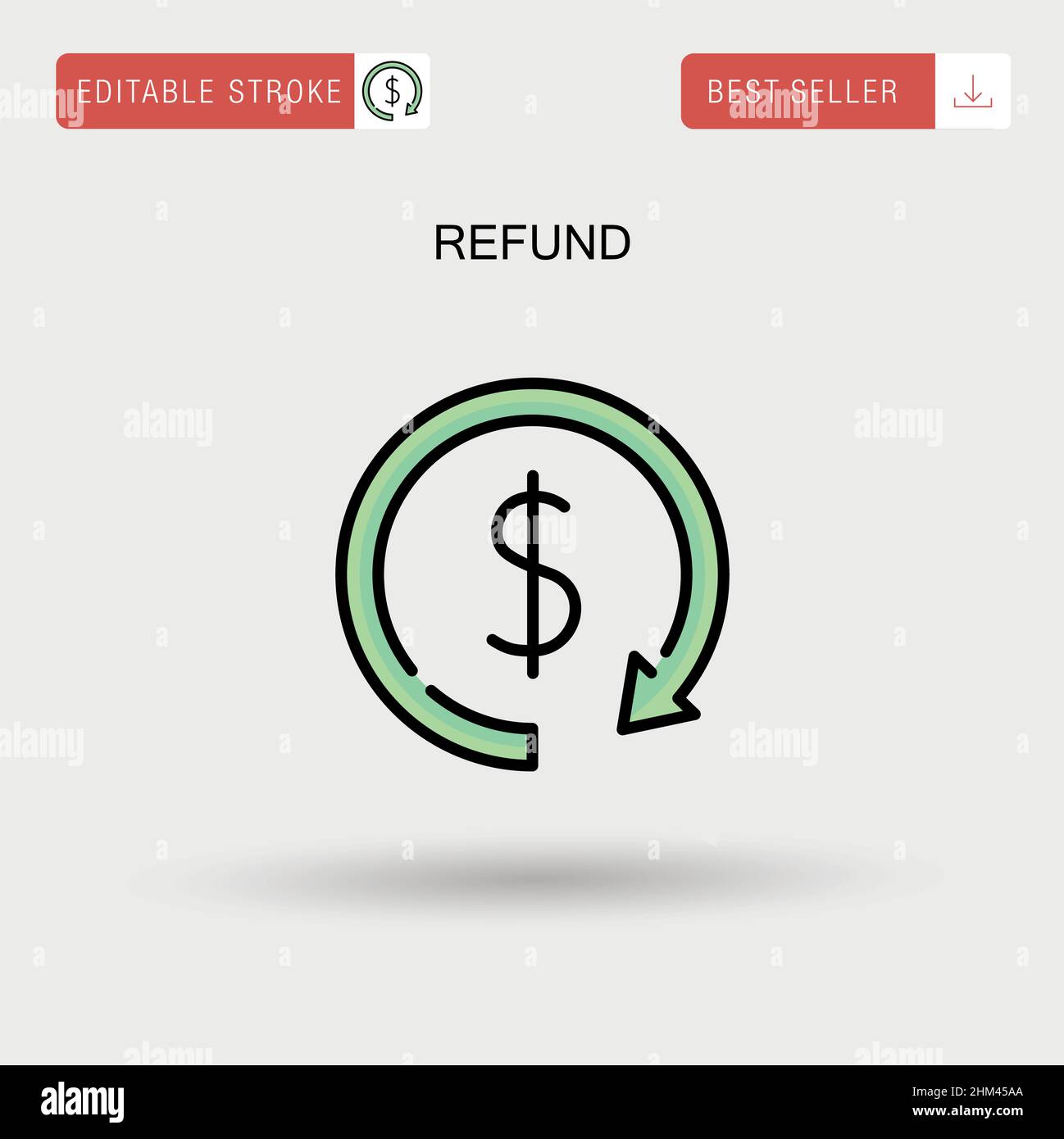 Refund Simple vector icon Stock Vector Image & Art - Alamy