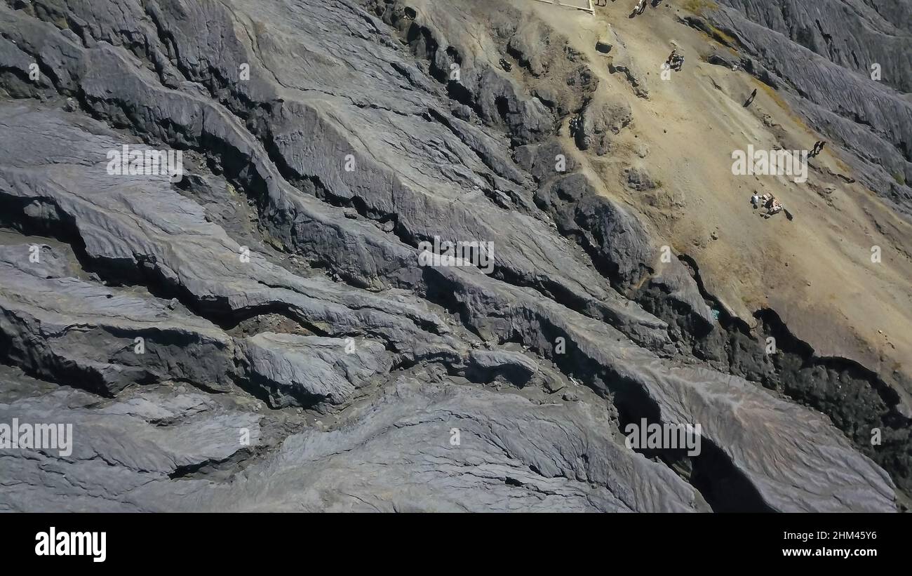 Mountain Texture terrain at Gunung Bromo. Bromo Tengger Semeru National ...