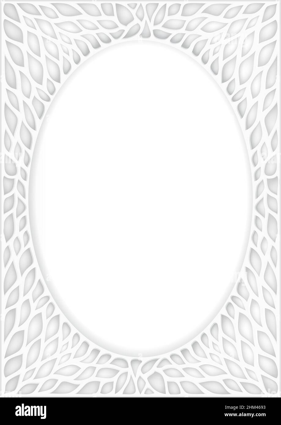 Vector frame . Cover for postcard, certificate, diploma. White vintage ...