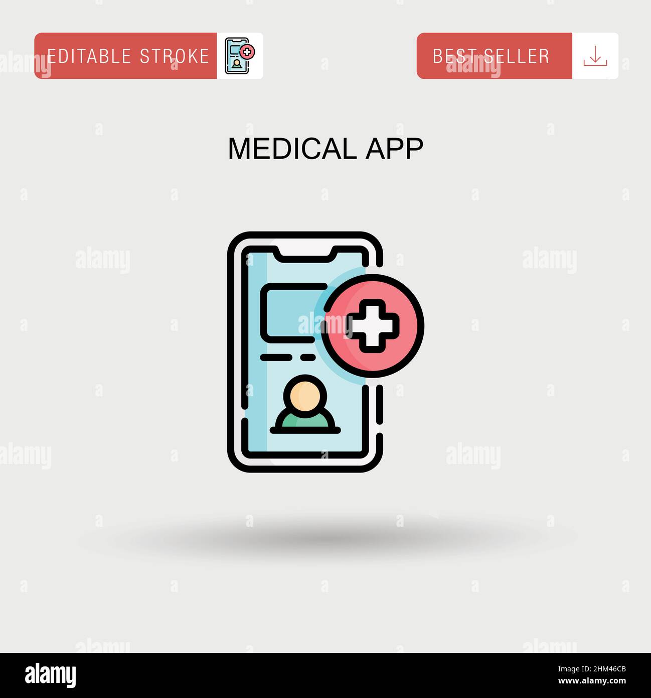 Medical app Simple vector icon Stock Vector Image & Art - Alamy
