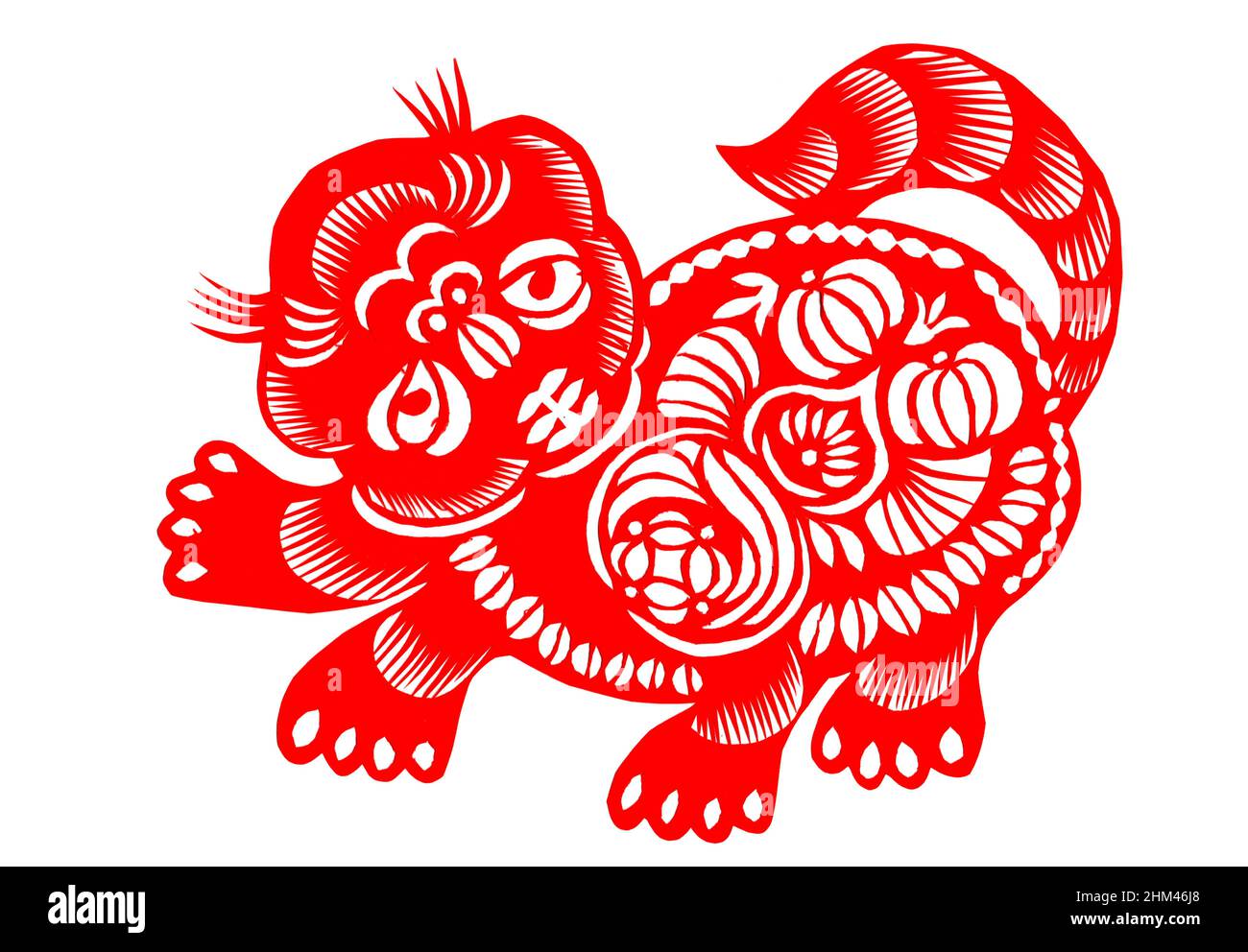 Asian tiger painting Cut Out Stock Images & Pictures - Alamy