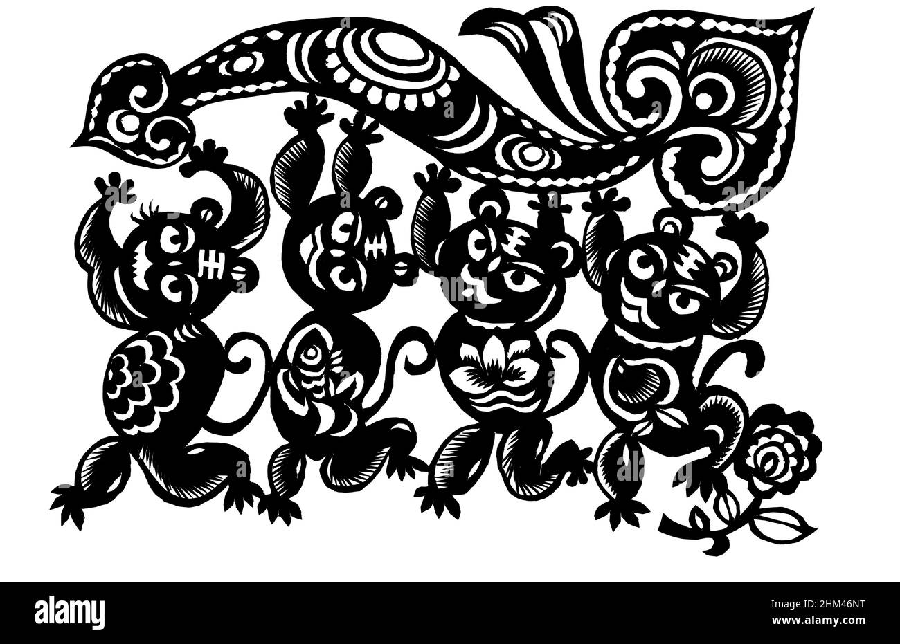 Small paper cut Black and White Stock Photos & Images - Alamy