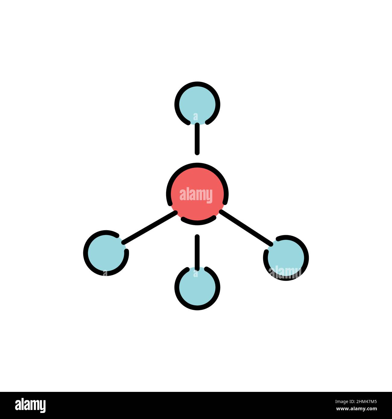Methane formule color line icon. Pictogram for web page, mobile app ...
