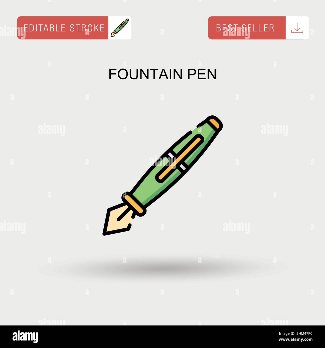 Fountain pen Simple vector icon Stock Vector Image & Art - Alamy