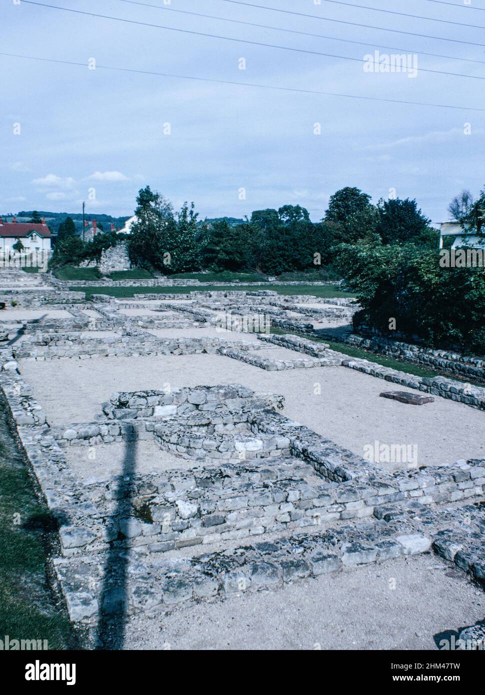 Ruins of Roman town Venta Silurum in Caerwent, Gwent, Wales. Insula ...