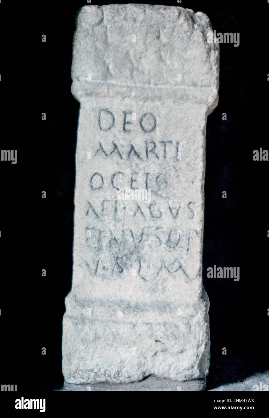 Ruins of Roman town Venta Silurum in Caerwent, Gwent, Wales. Mars ...