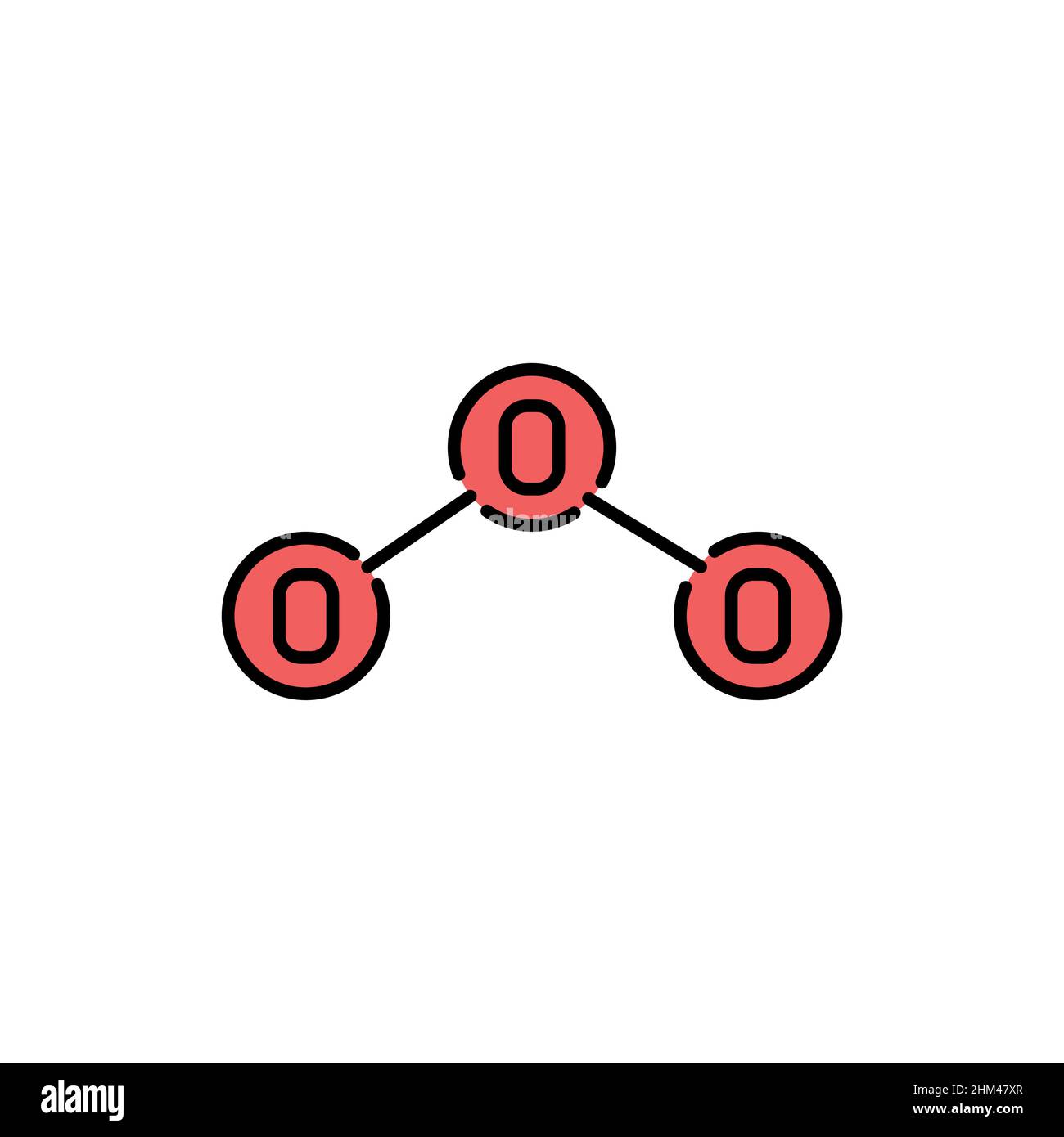 Ozone formule color line icon. Pictogram for web page, mobile app ...