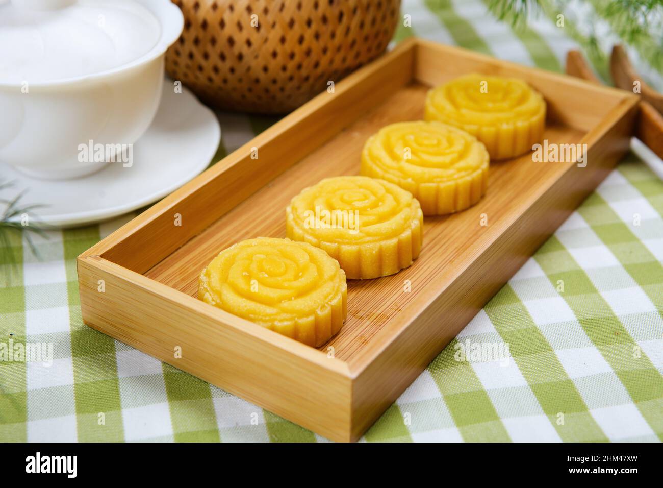 Green bean cake Stock Photo - Alamy