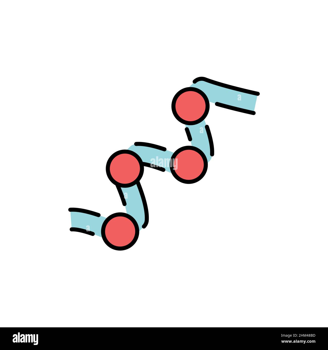 Protein formule color line icon. Pictogram for web page, mobile app ...