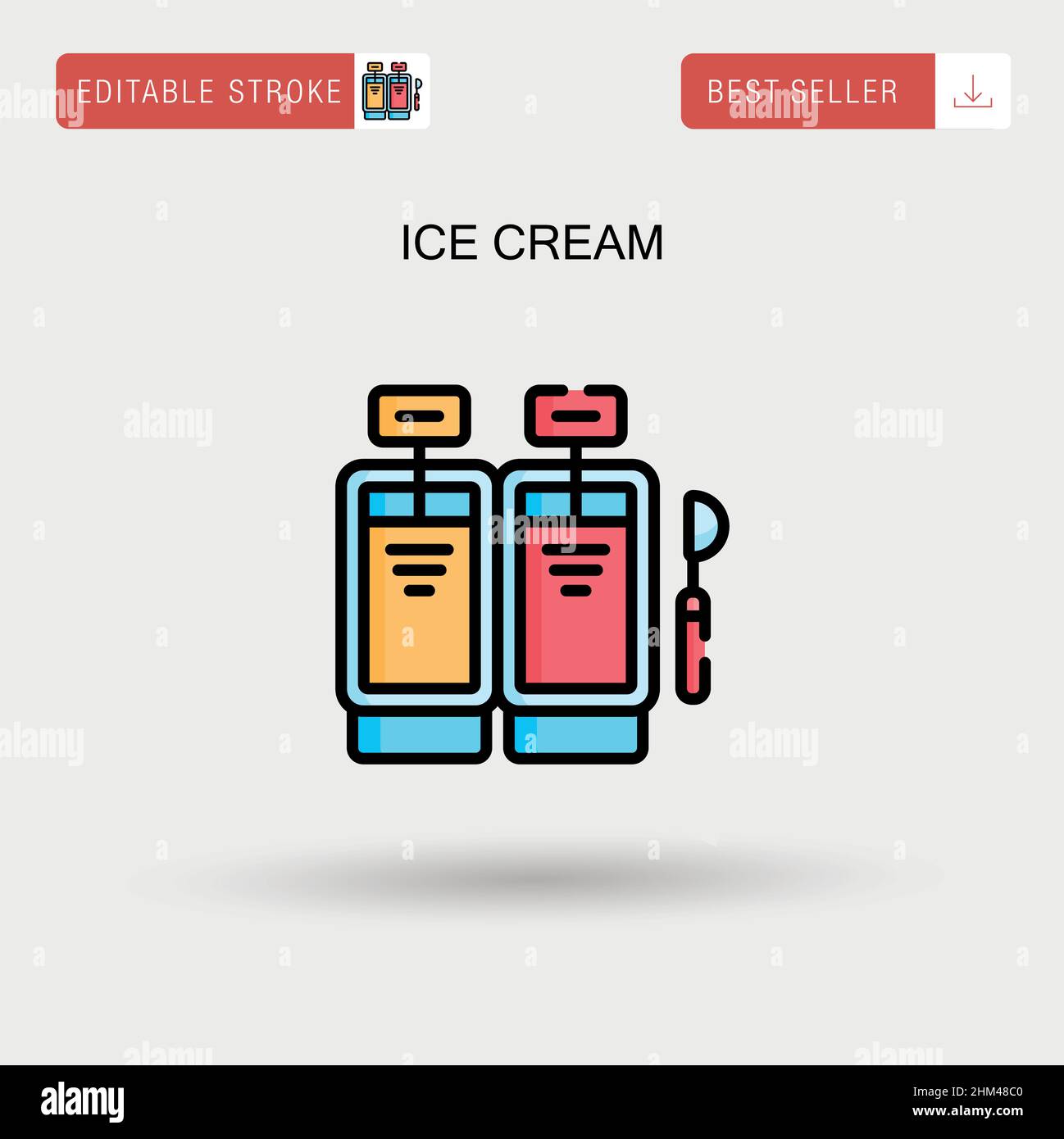 Ice cream Simple vector icon Stock Vector Image & Art - Alamy