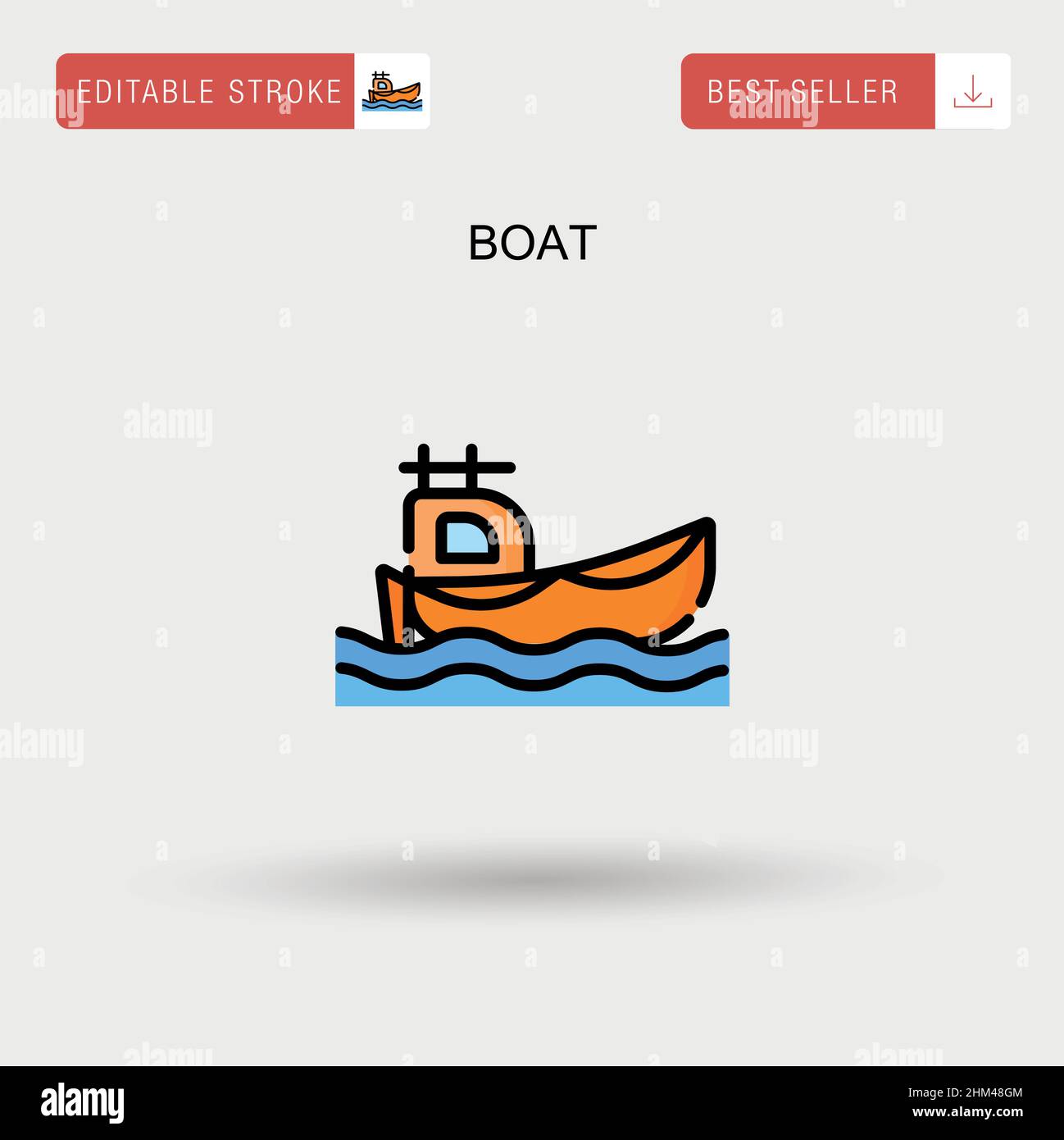 Boat Simple vector icon Stock Vector Image & Art - Alamy