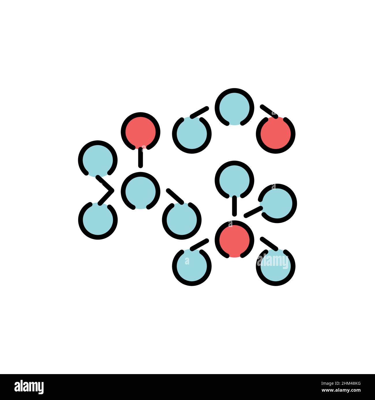 Peptide formule color line icon. Pictogram for web page, mobile app ...