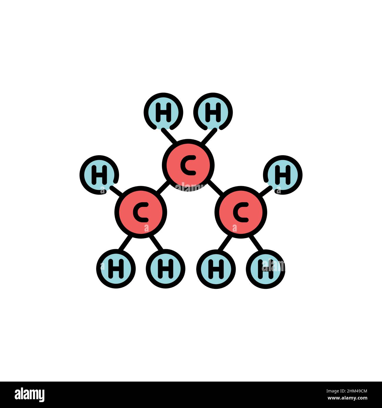 Propane formule color line icon. Pictogram for web page, mobile app ...
