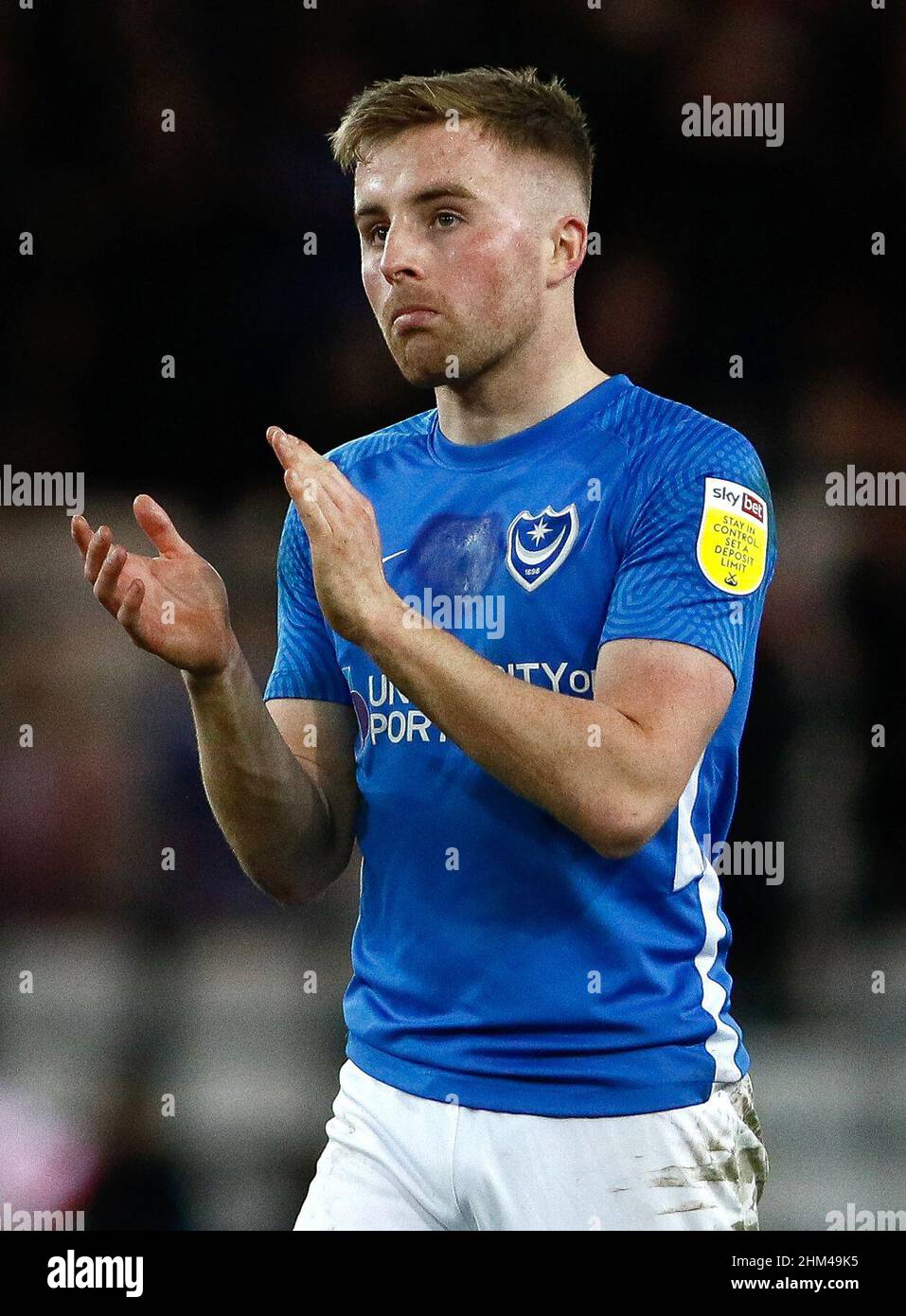 File photo dated 22-01-2022 of Joe Morrell. Portsmouth look set to be without midfielder Joe ...