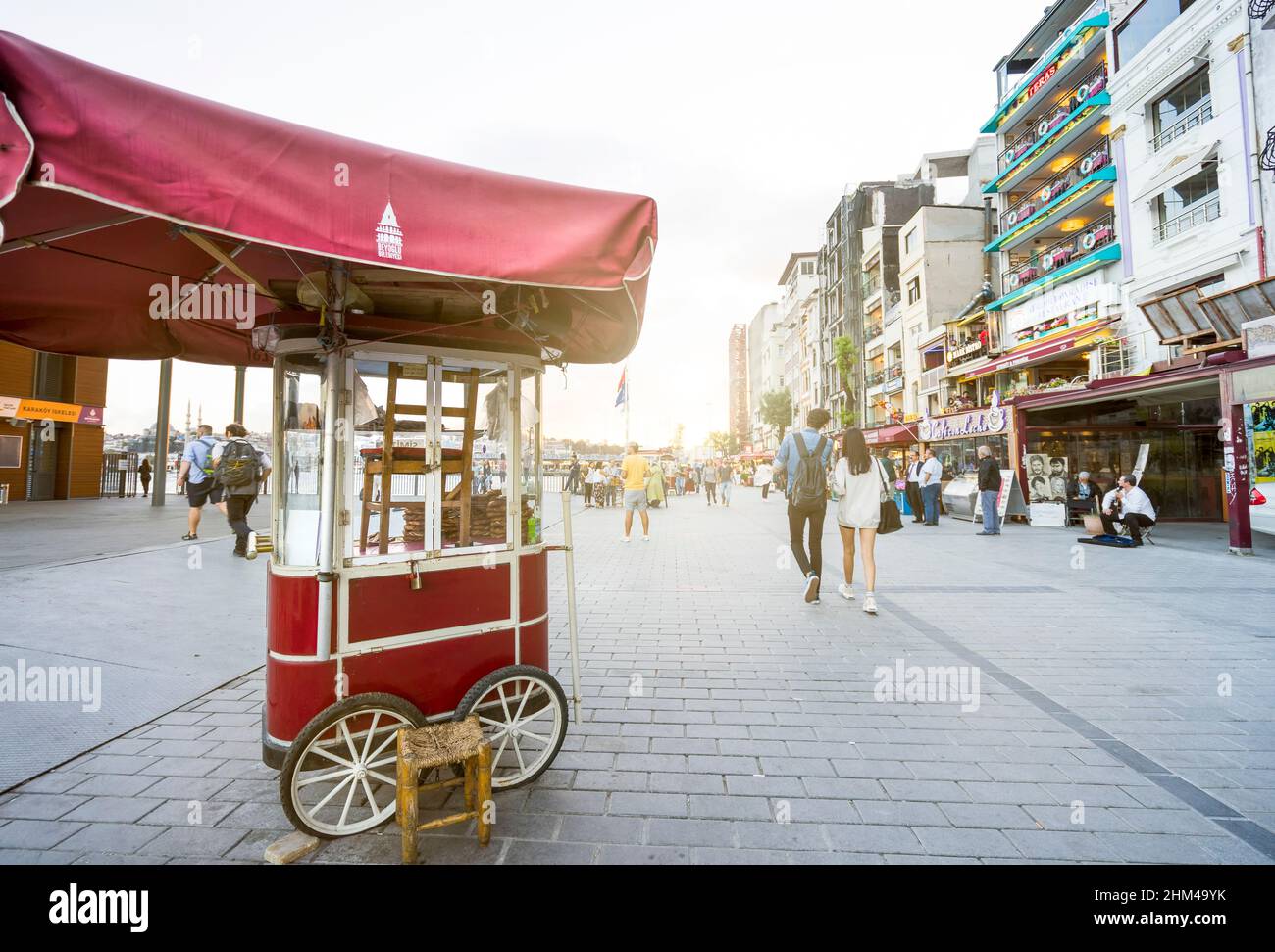A view from the karakoy quarter in the beyoglu. Karakoy is one of the ...