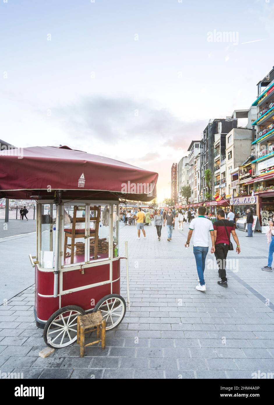 A view from the karakoy quarter in the beyoglu. Karakoy is one of the ...