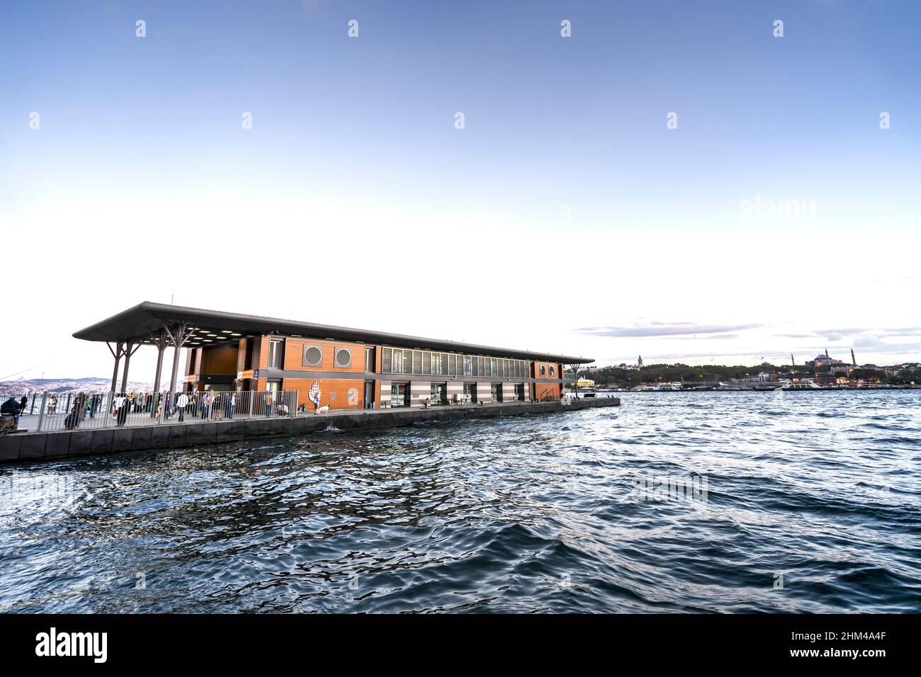 The ferry terminal at Karakoy on the Bosphorus. Karakoy New floating ...