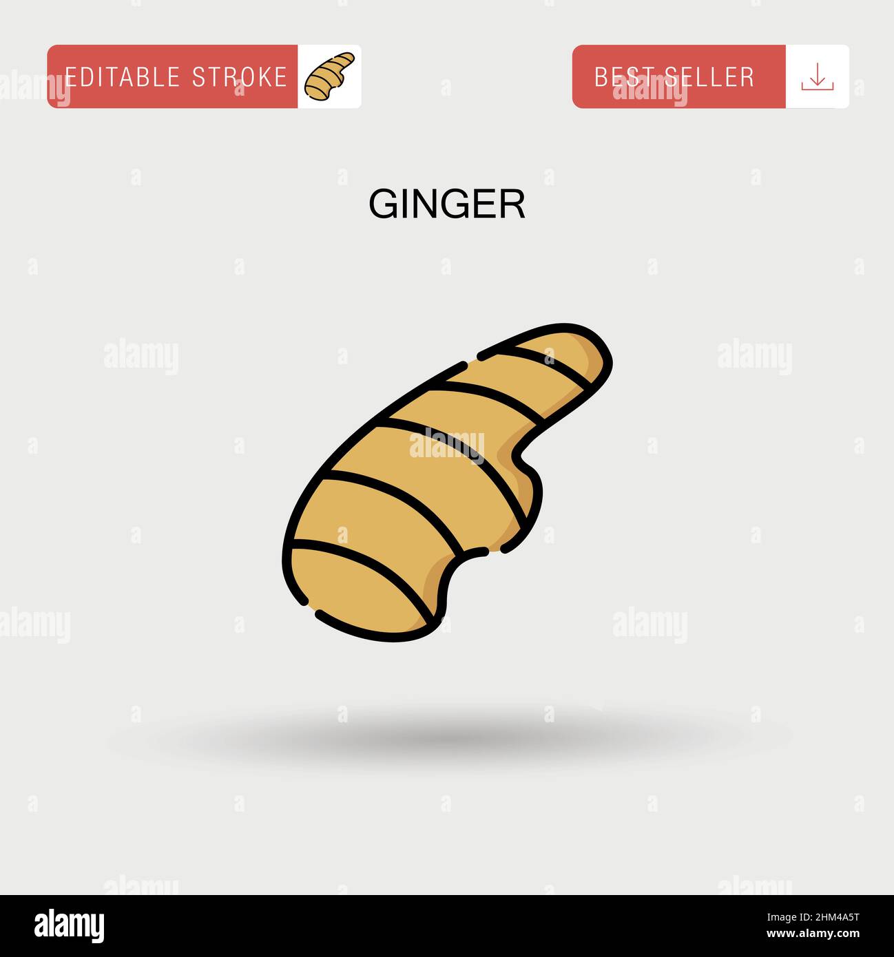 Ginger icon Stock Vector Images - Alamy