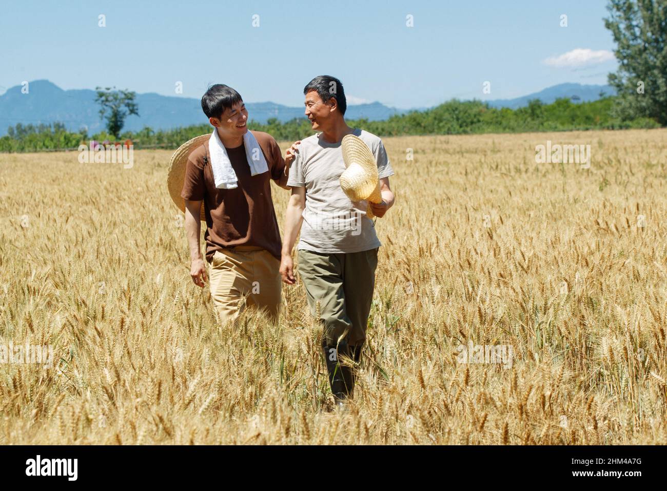 Farmer communicates hi-res stock photography and images - Alamy